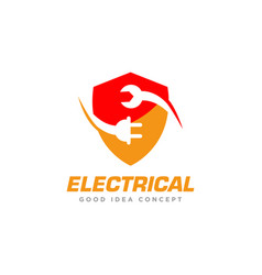 Electrical logo design Royalty Free Vector Image