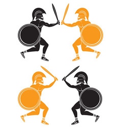 Gladiator with a spear Royalty Free Vector Image