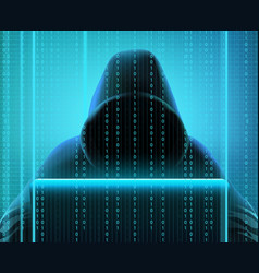 Hacker in dark Royalty Free Vector Image - VectorStock
