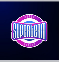 Sport emblem typography set super logo for your Vector Image