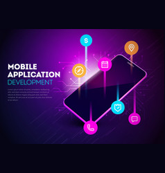 Mobile app development Royalty Free Vector Image