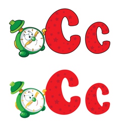 Letter c is for cow cartoon alphabet Royalty Free Vector