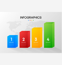 Business infographic data visualization square Vector Image