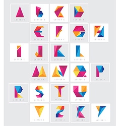 Geometric Letters Royalty Free Vector Image - VectorStock