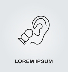 Earplug icon Royalty Free Vector Image - VectorStock