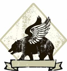 Bear flying Royalty Free Vector Image - VectorStock