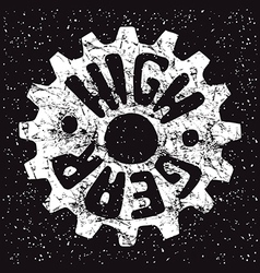 High gear emblem Royalty Free Vector Image - VectorStock