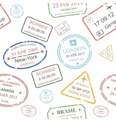 Visa stamps seamless pattern sydney Royalty Free Vector