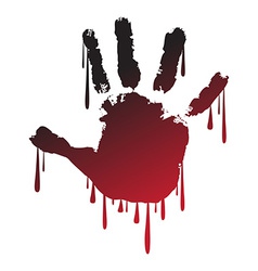 Red hand print Royalty Free Vector Image - VectorStock