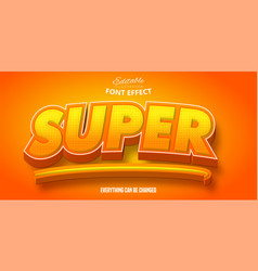 Joy text editable font effect Royalty Free Vector Image