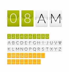 Countdown timer and date calendar scoreboard Vector Image