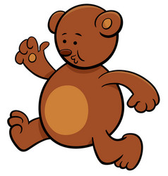 Running bear cartoon character Royalty Free Vector Image