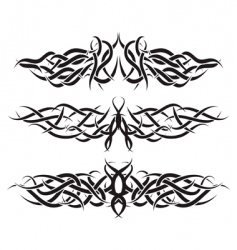 Dividers tribal tattoo elements Royalty Free Vector Image