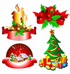 Christmas design elements Royalty Free Vector Image