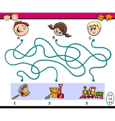 Educational maze task for kids Royalty Free Vector Image