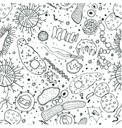 Microbiology seamless pattern Royalty Free Vector Image