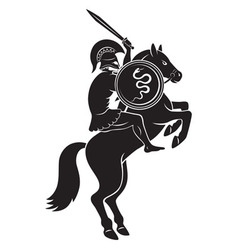 Gladiator with a spear Royalty Free Vector Image