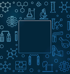 Chemistry square background with chemical Vector Image