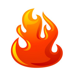 Fire flame yellow red Royalty Free Vector Image