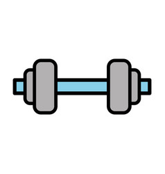 Blue metal barbel cartoon Royalty Free Vector Image