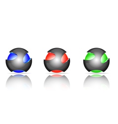 Glass-ball-3d-logo Royalty Free Vector Image - VectorStock