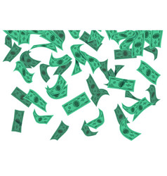 Money falling business concept dollars banknotes Vector Image