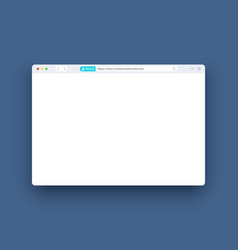 Old browser interface template isolated browser Vector Image