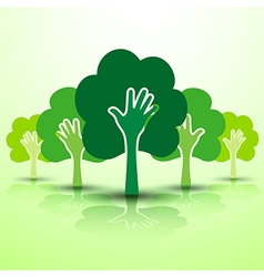 Hand tree Royalty Free Vector Image - VectorStock