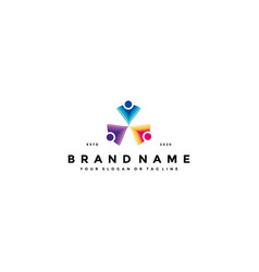 Infinity people logo and symbols Royalty Free Vector Image