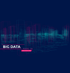 Big data round visualization Royalty Free Vector Image