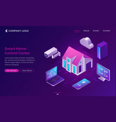 Smart home isometric internet things concept Vector Image