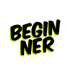 Beginner sticker stamp Royalty Free Vector Image