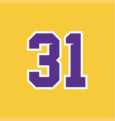 Basketball and baseball sport numbers 41 Vector Image