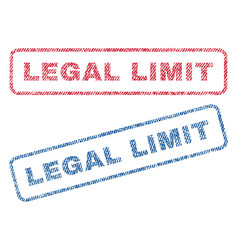 Legal limit textile stamps Royalty Free Vector Image