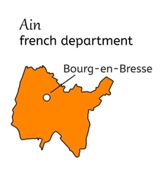 Maine-et-Loire french department map Royalty Free Vector