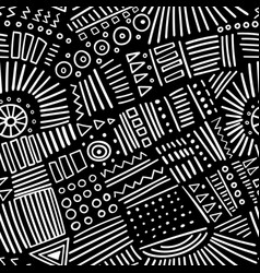 Abstract black triangles border pattern on white Vector Image