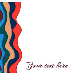 Paper cut letter d realistic 3d multi layers Vector Image