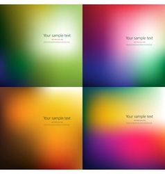 Set of four colorful abstract geometric background