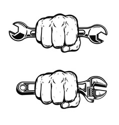 Repair service human hand with wrench design Vector Image