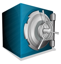 Blue square safe Royalty Free Vector Image - VectorStock