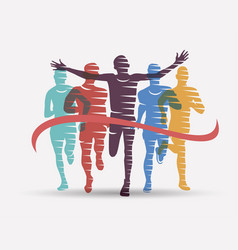 Running man symbol sport and competition concept Vector Image