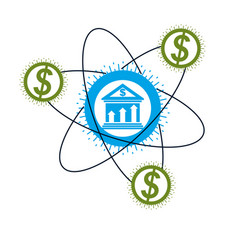 Banking symbol financial system icon Circulation Vector Image