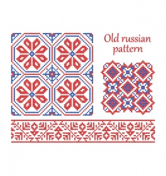 Russian old embroidery and patterns Royalty Free Vector