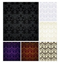 Black seamless pattern silhouette Royalty Free Vector Image