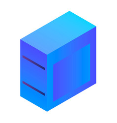 System unit of a computer icon flat style Vector Image