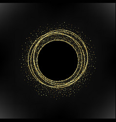 Magic gold circle Gold round frame Royalty Free Vector Image