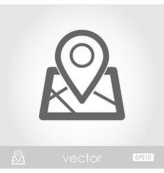 Metallic map marker isolated on white background Vector Image