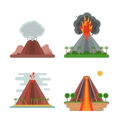 Volcano eruption Royalty Free Vector Image - VectorStock