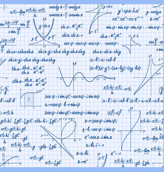 Math seamless pattern background notebook Vector Image