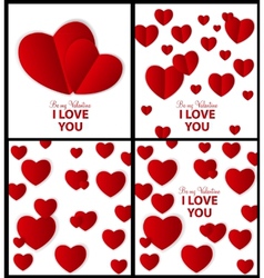 Happy Valentines Day Card with Heart Music Notes Vector Image